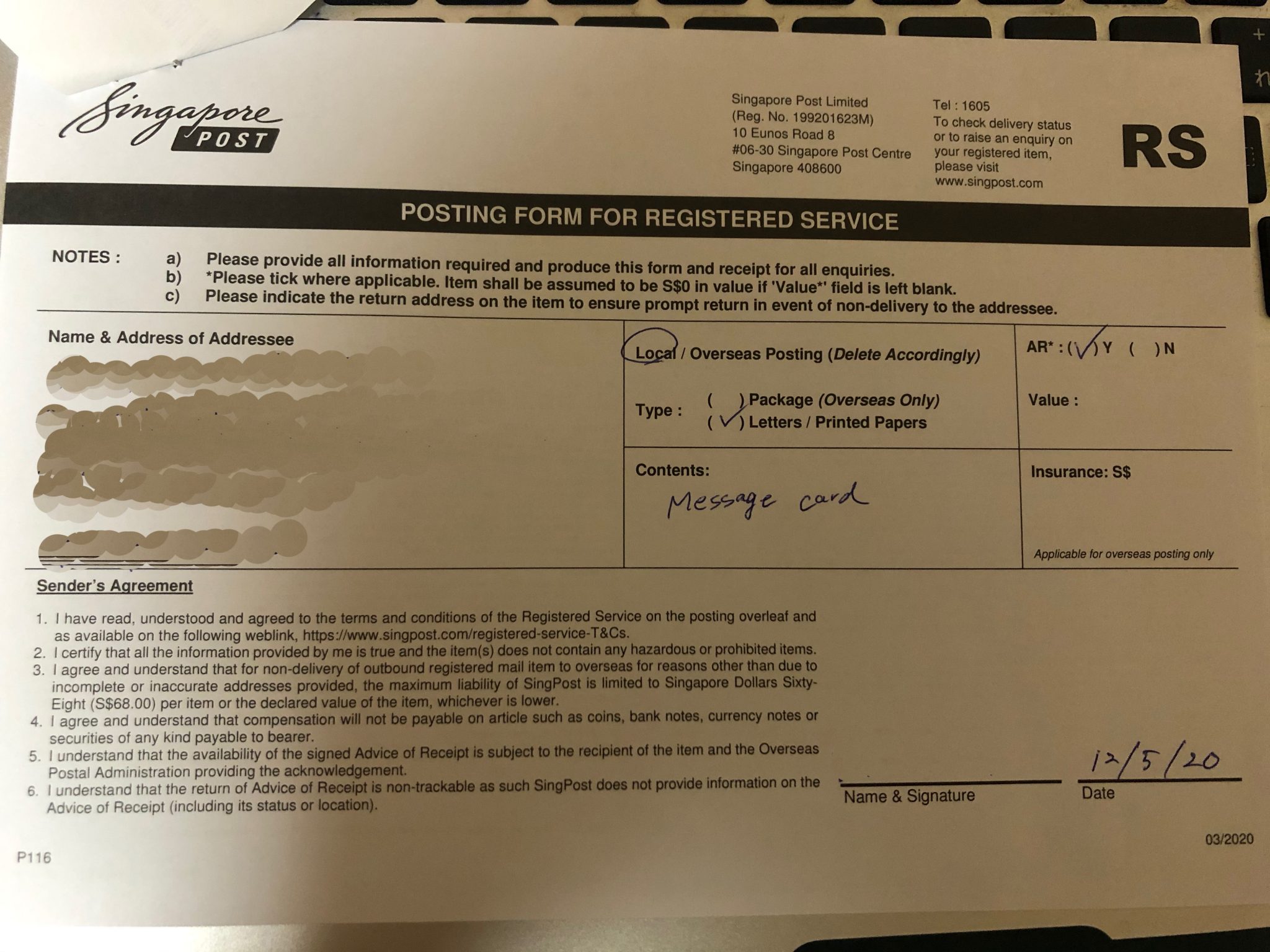 【滞在編#4】シンガポールの郵便局 SingPostで郵便を送る方法 | memorandum.